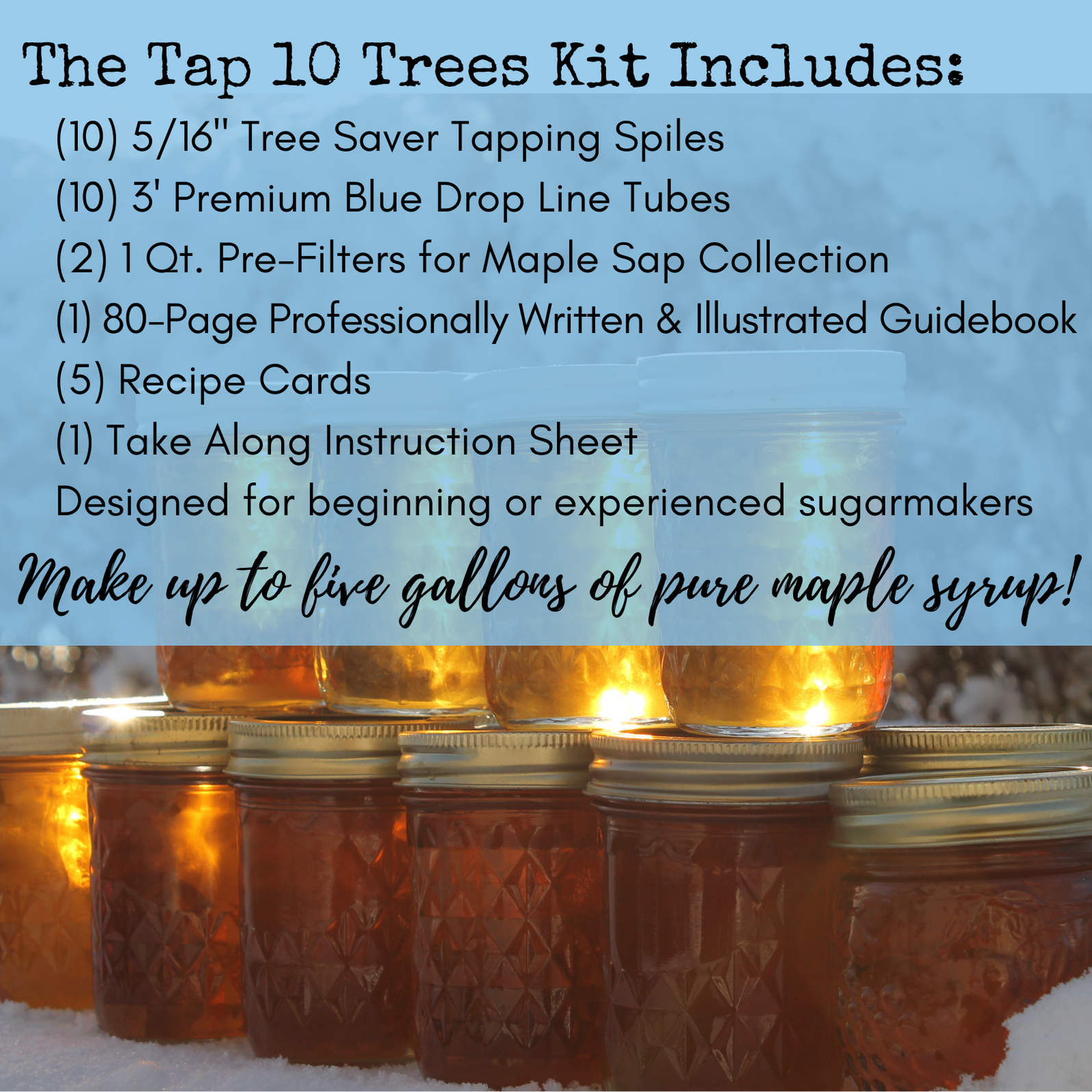 Maple syrup making equipment, spiles, tubes — MapleTapper